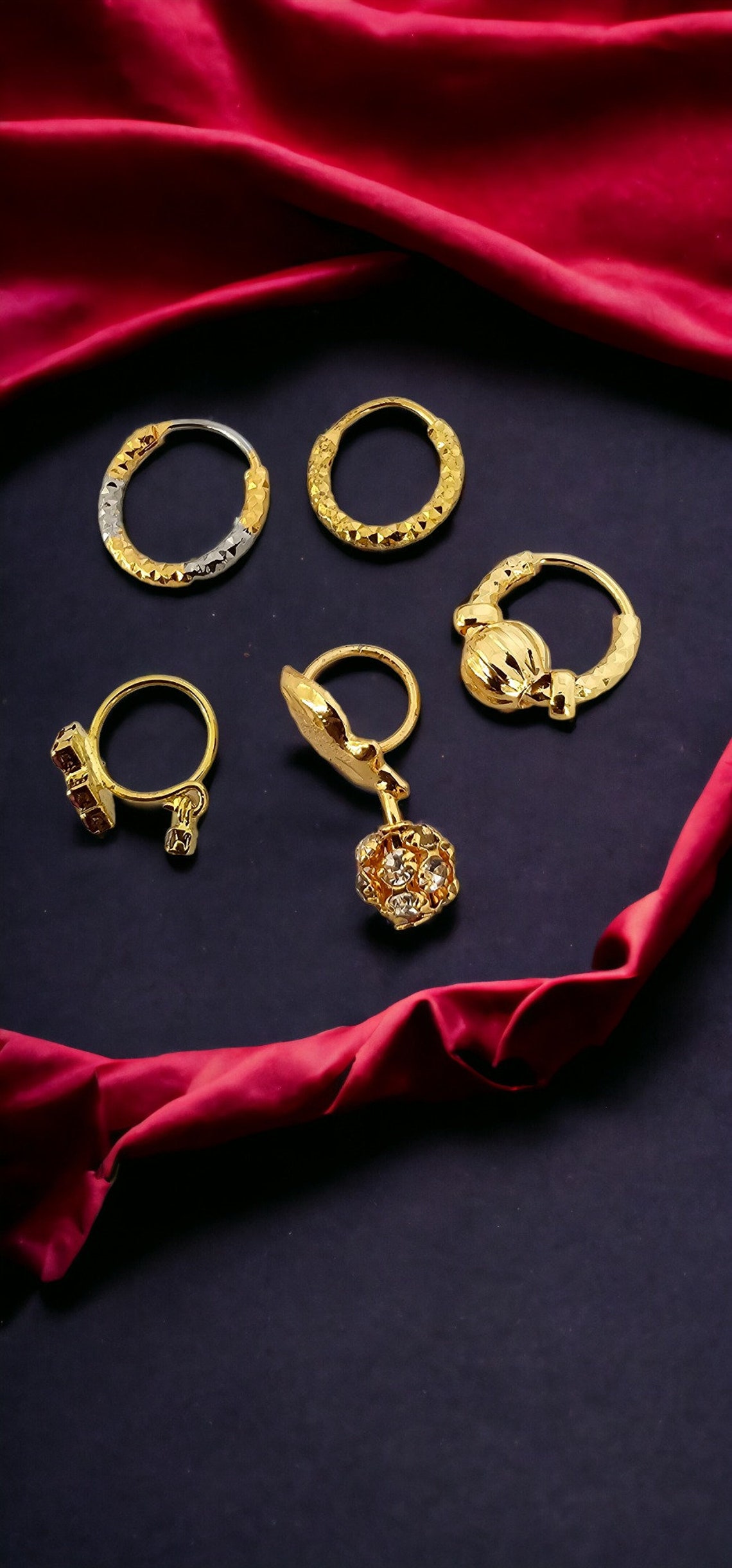 5 Magical Nose Jewelry Collection - Piercing Nose Rings, Indian Nose ...