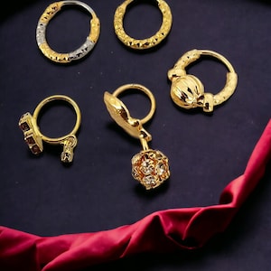 5 Magical Nose Jewelry Collection - Piercing Nose Rings, Indian Nose ...