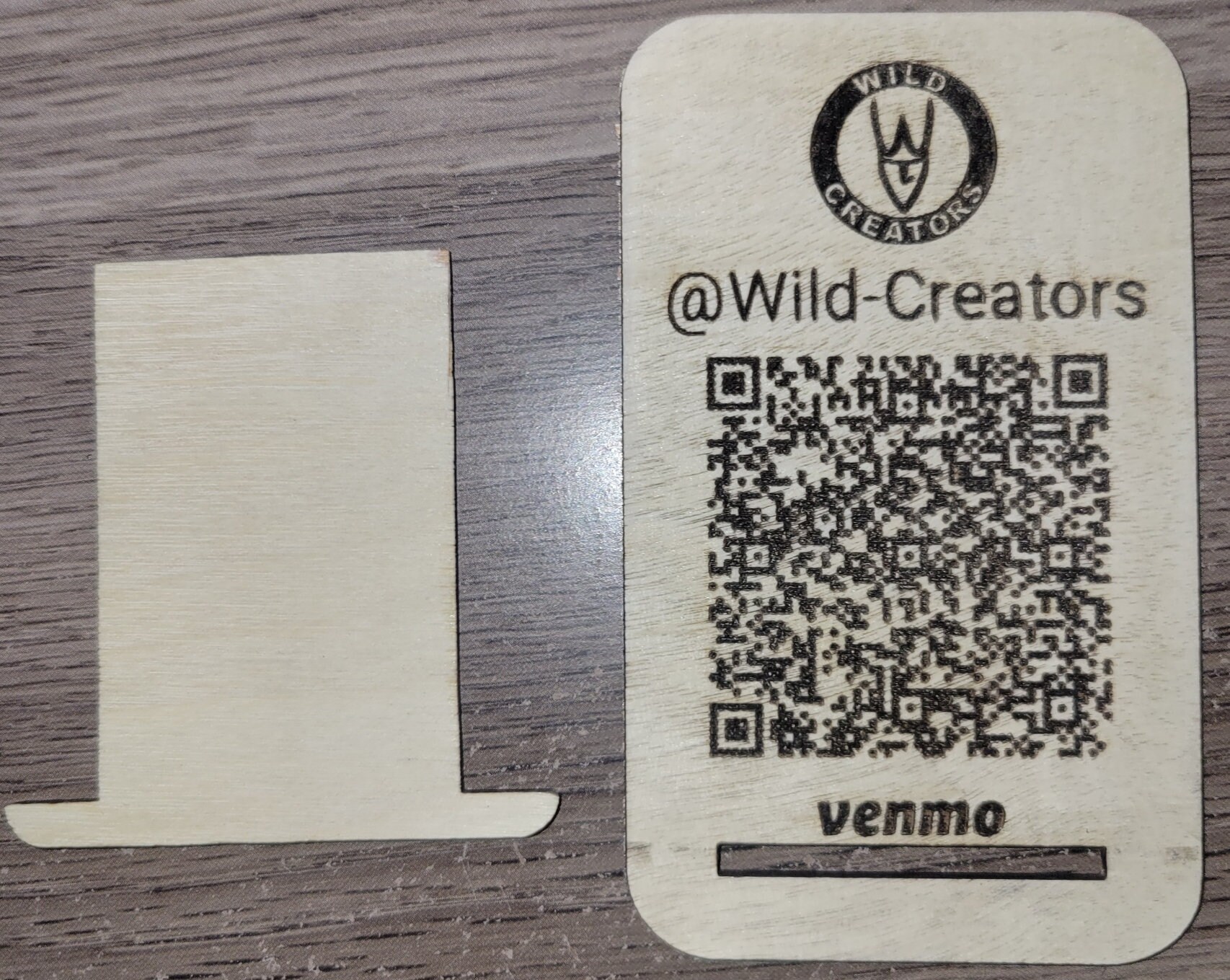 Laser Cut QR Code Payment Easel Digital File - Etsy