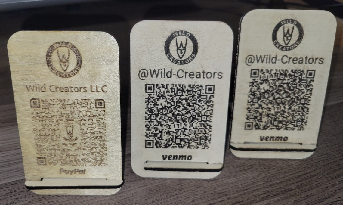 Laser Cut QR Code Payment Easel Digital File - Etsy