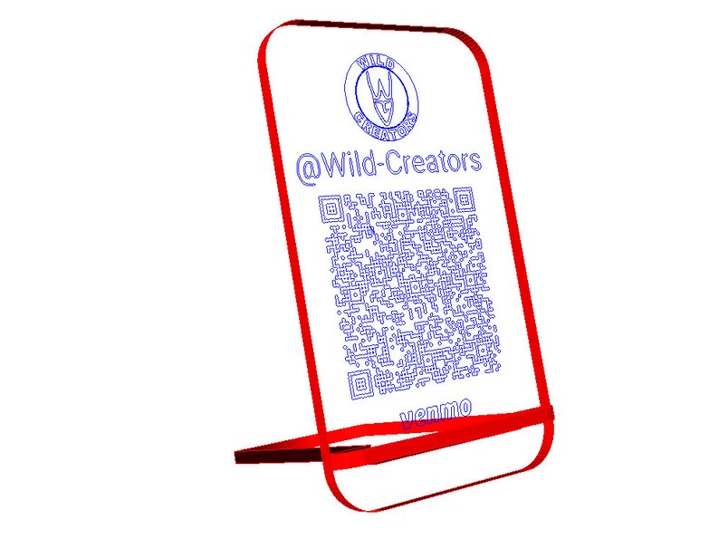 Laser Cut QR Code Payment Easel Digital File - Etsy