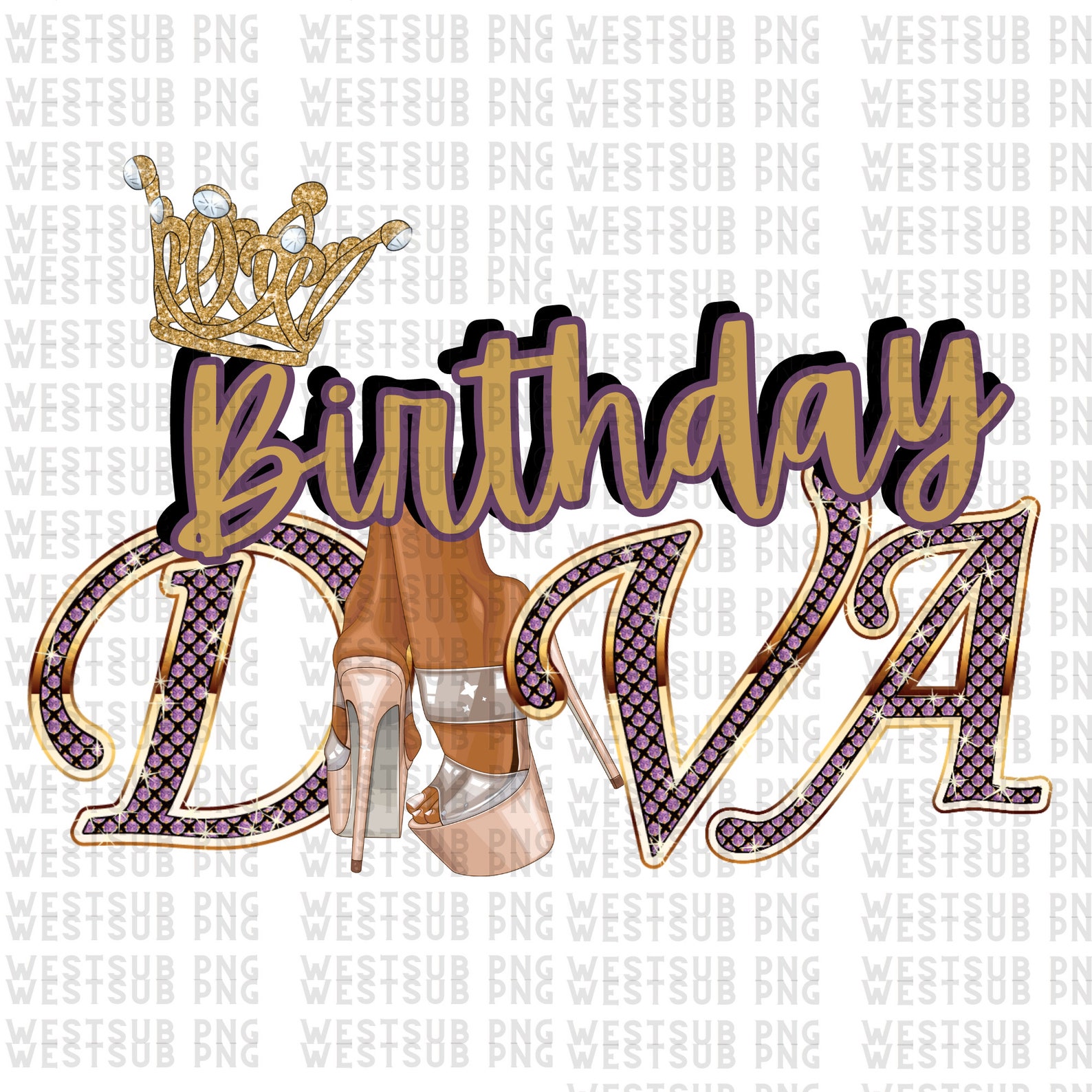 Birthday Diva Png Sublimation Design Download, Birthday Png, Birthday ...