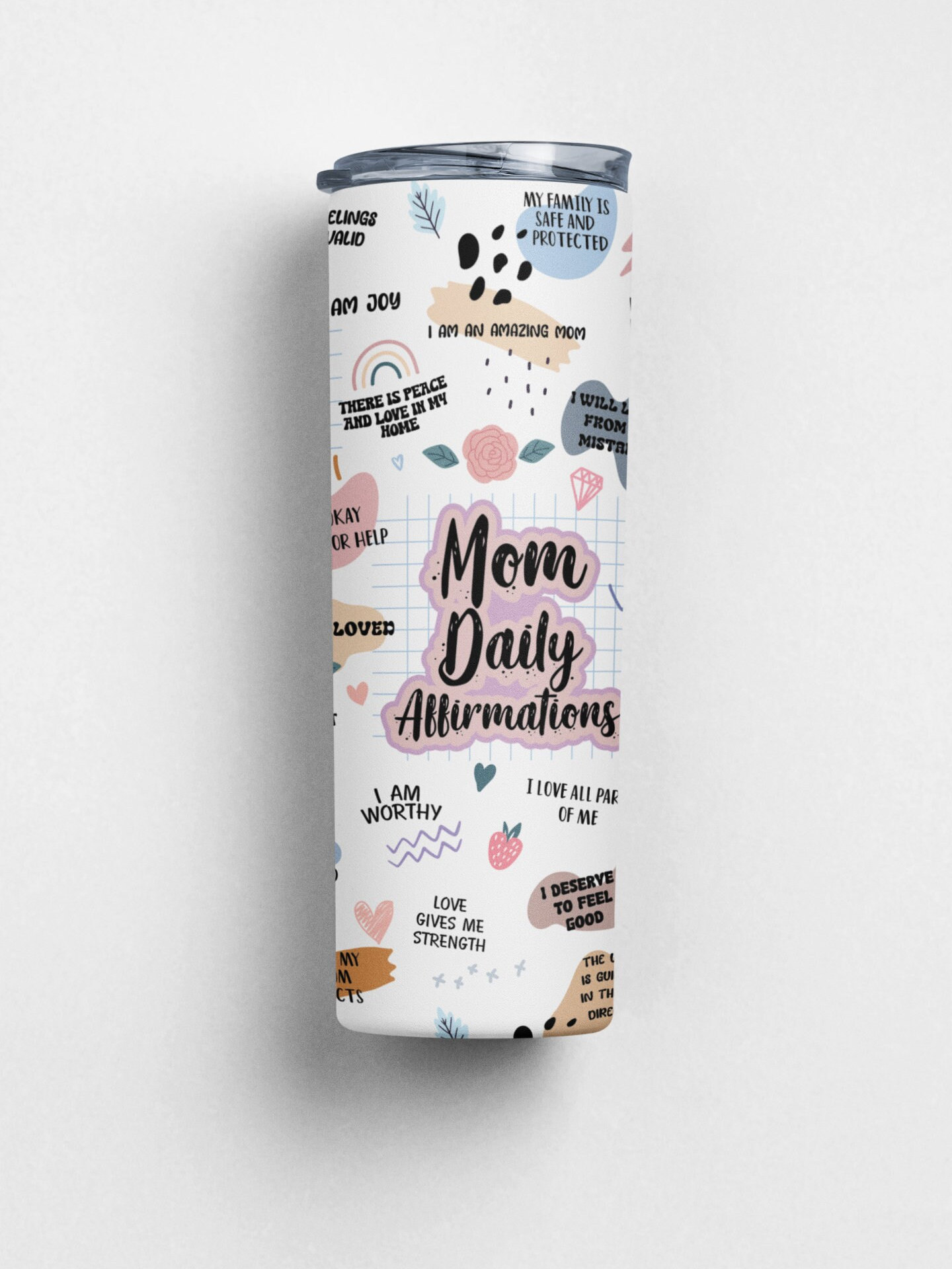 Mom Daily Reminder Tumbler Wrap, Positive Words Sublimation, Mother's ...