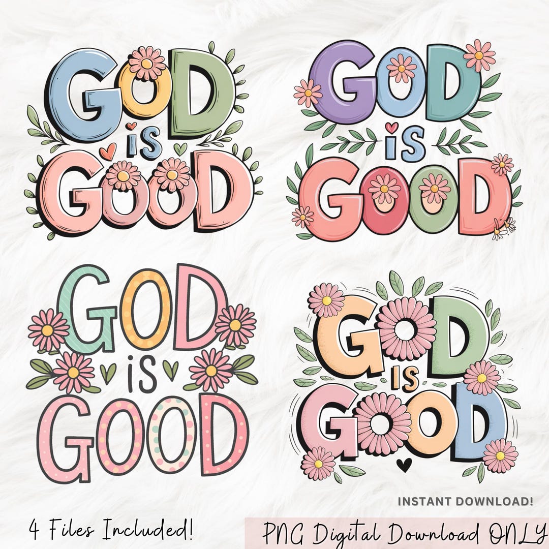 God is Good Png Bundle, Christian Png for Shirts, Bible Verse Png ...
