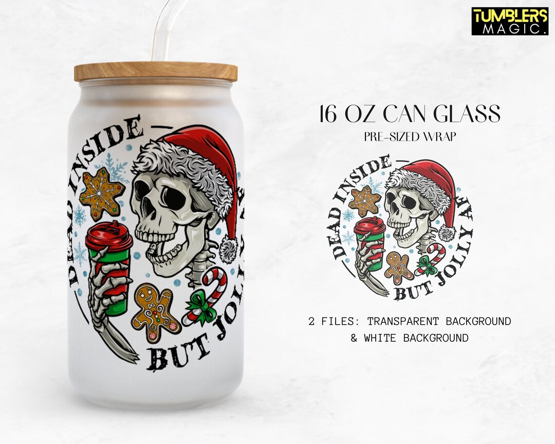 Jolly AF Can Glass, Dean Inside but Jolly AF 16oz Glass Can Png for ...