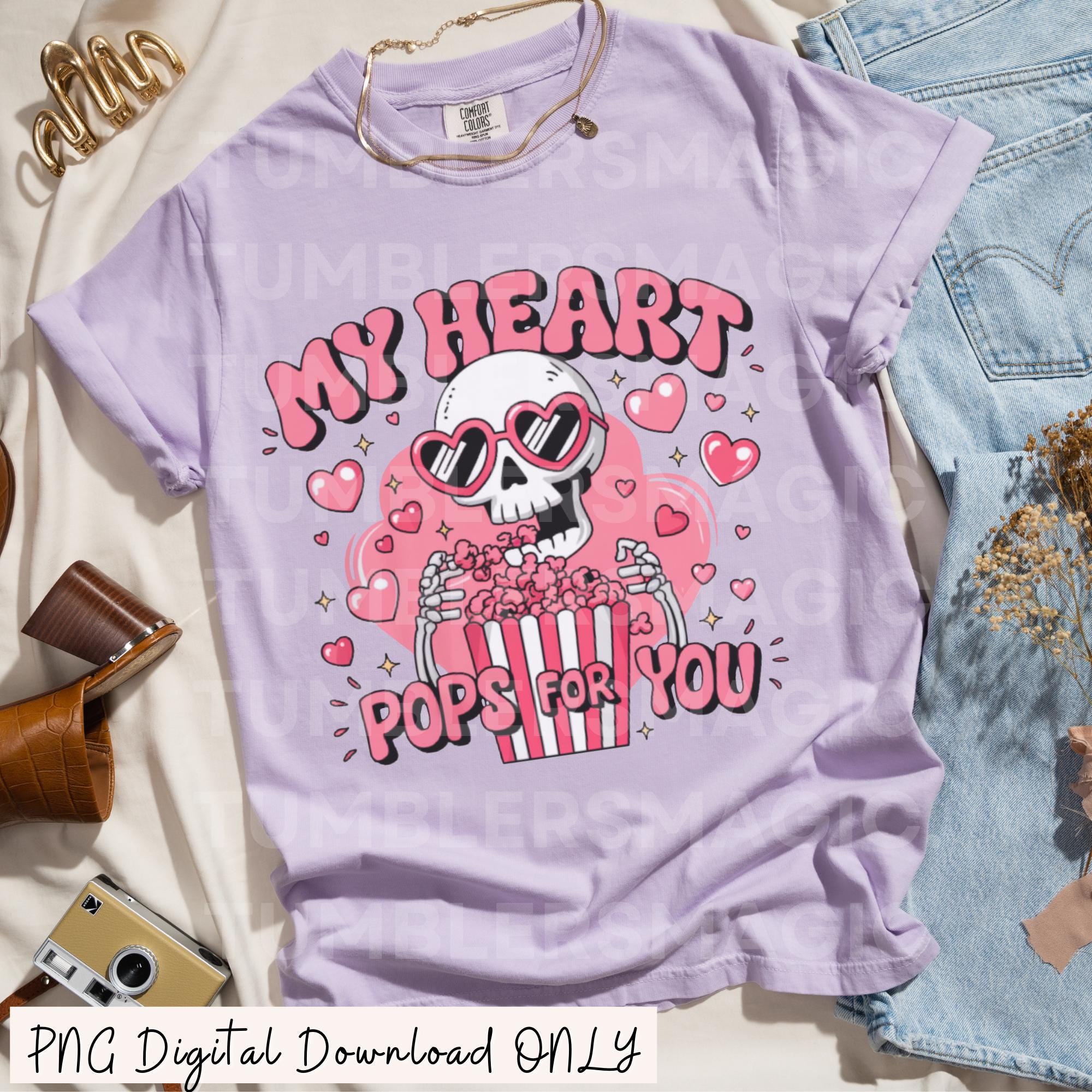 My Heart Pops for You PNG | Cute Skeleton Valentine’s Day Digital ...