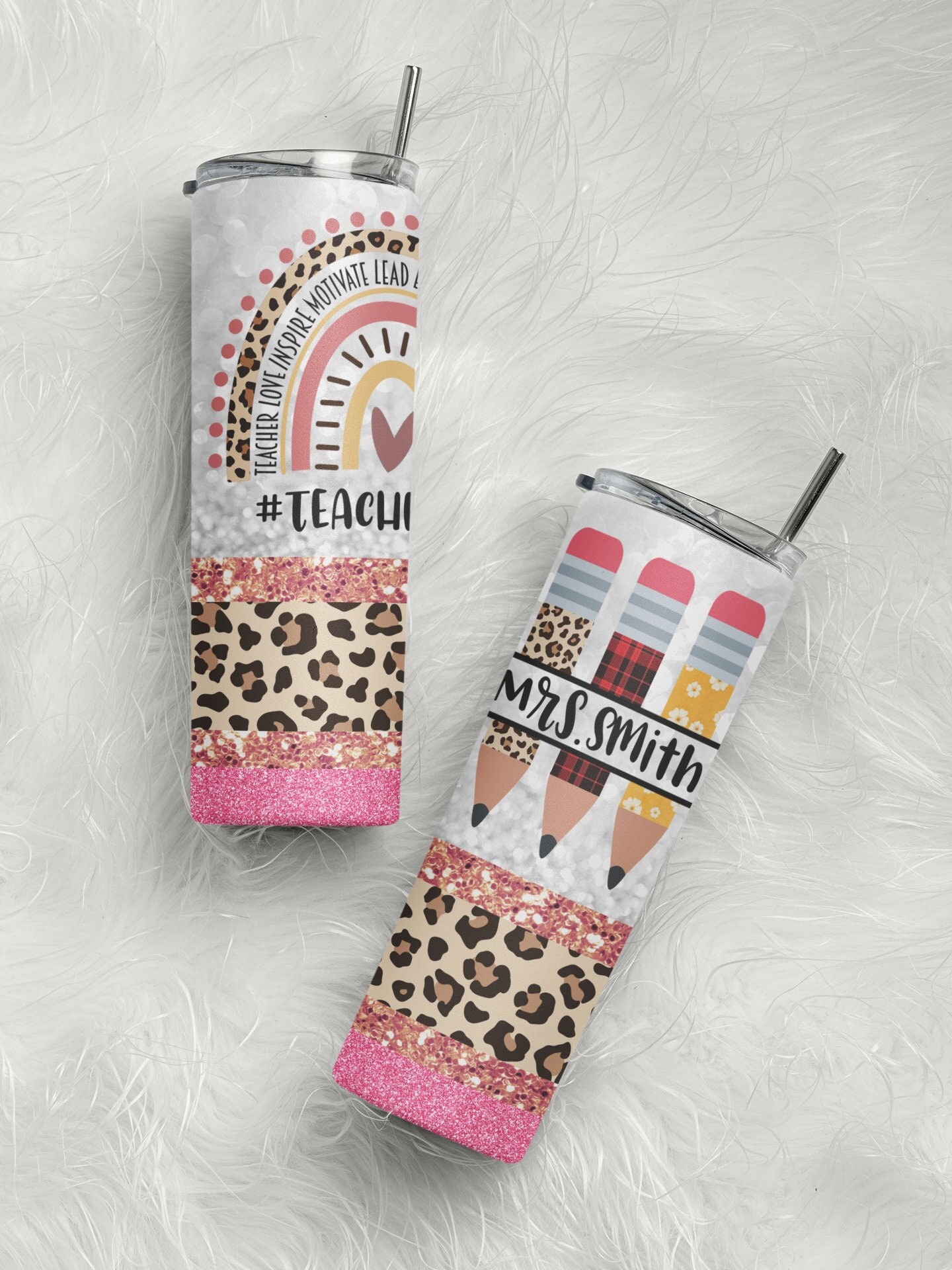 Teacher Life Tumbler Rainbow Back to School 20 Oz Skinny - Etsy