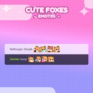 Cute Fox Emotes - 8x Kawaii Fox Emotes for Twitch (and Discord ...