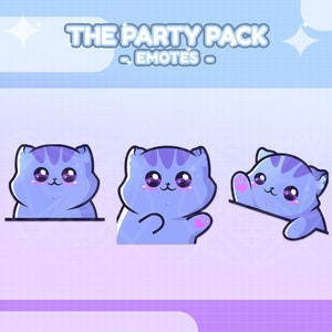 ANIMATED Cat Emote Pack - 3x Purple Animated Bango, Dance and Bongo Cat ...
