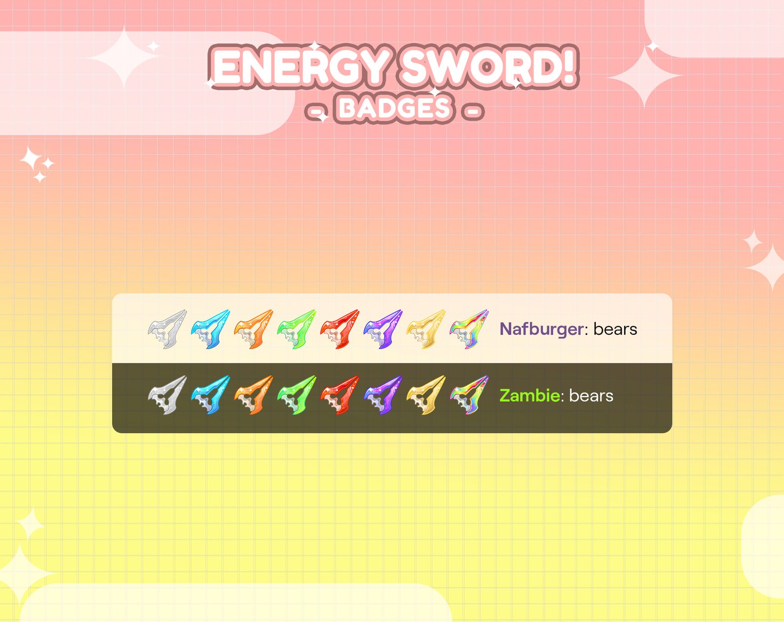 Halo Energy Sword Badges Pack - 8x Sword Sub/bit Badges for Twitch (and ...