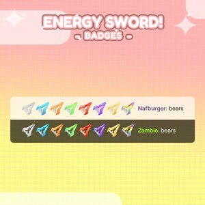 Halo Energy Sword Badges Pack - 8x Sword Sub/bit Badges for Twitch (and ...