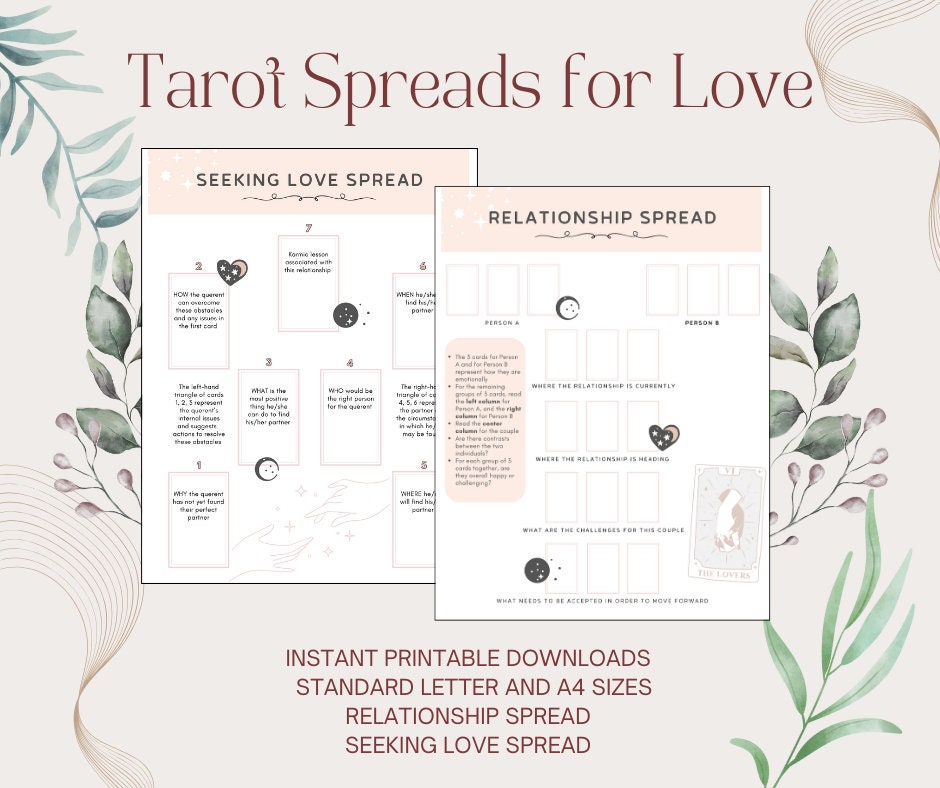 Tarot Spreads for Love and Relationships Digital Guide | Seeking Love ...