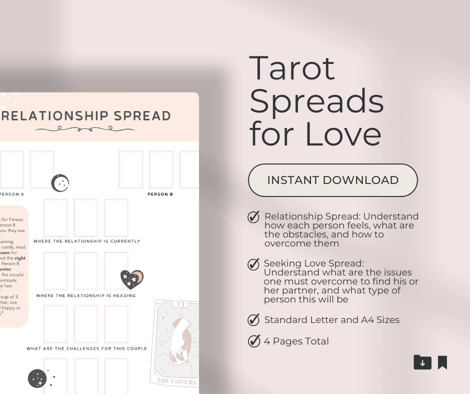 Tarot Spreads for Love and Relationships Digital Guide | Seeking Love ...