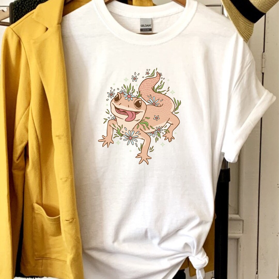 Floral Gecko Shirt, Reptile Mom Shirt, Herpetology Gifts, Gecko ...