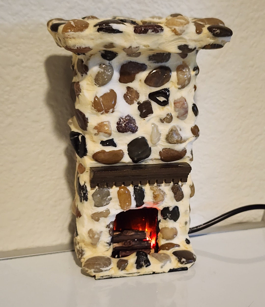 Miniature Cobble Stone Fireplace - Etsy