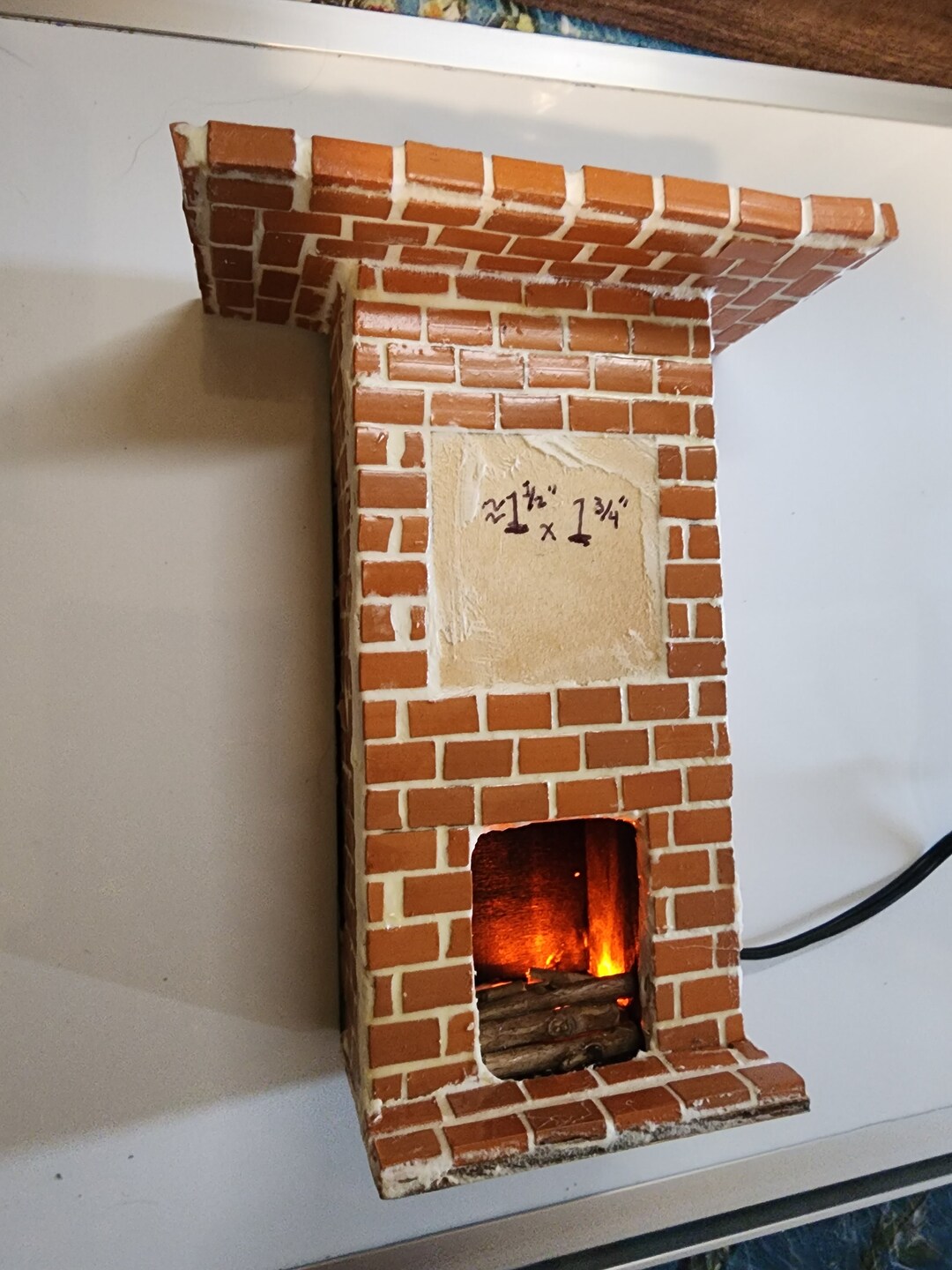 Miniature Brick Fireplace (custom Picture) - Etsy
