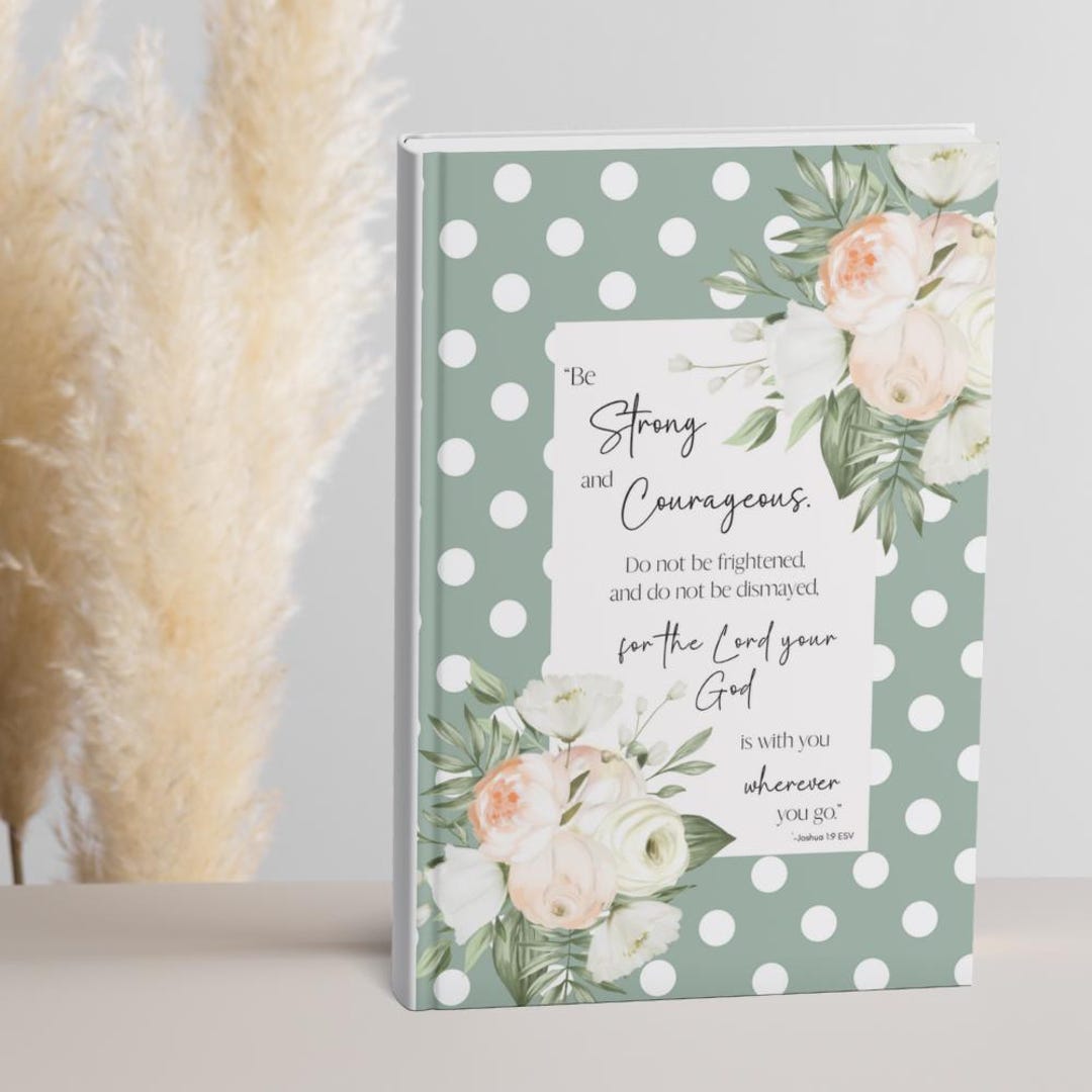 Floral Bible Verse Hardcover Journal Matte, Prayer Diary Notebook ...