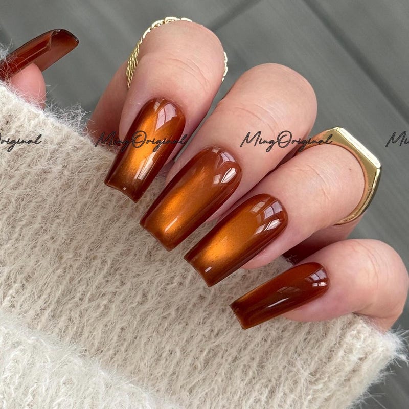 Cat Eye Gel Press on Nail - Etsy