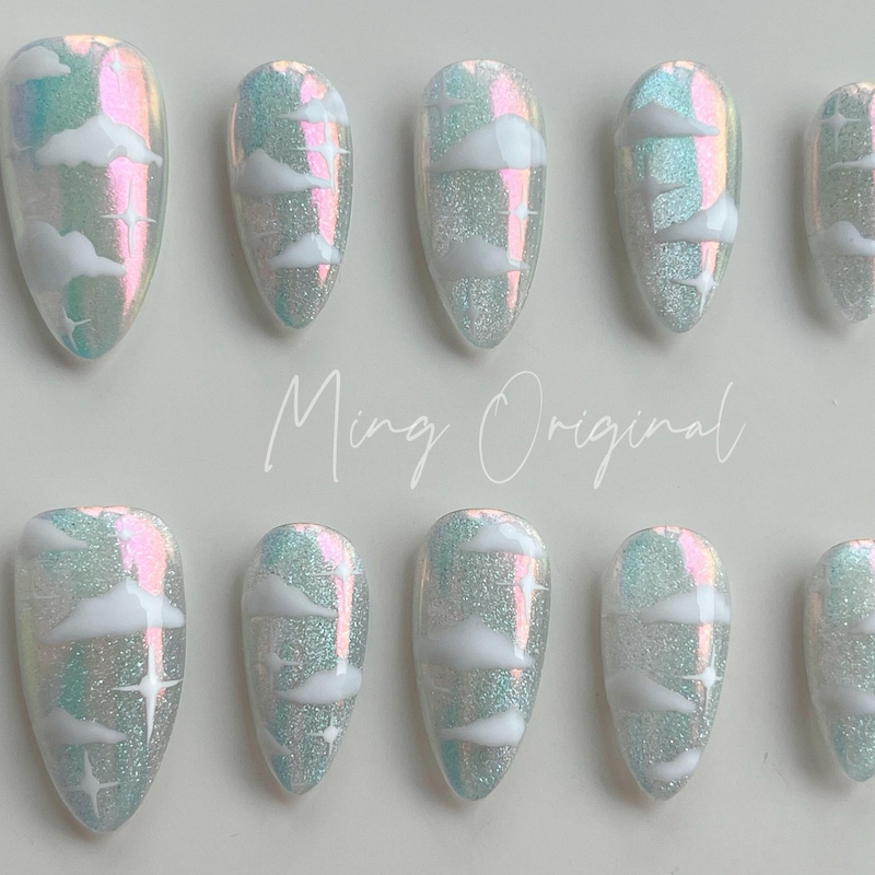 Cat Eye Cloud Nails - Etsy