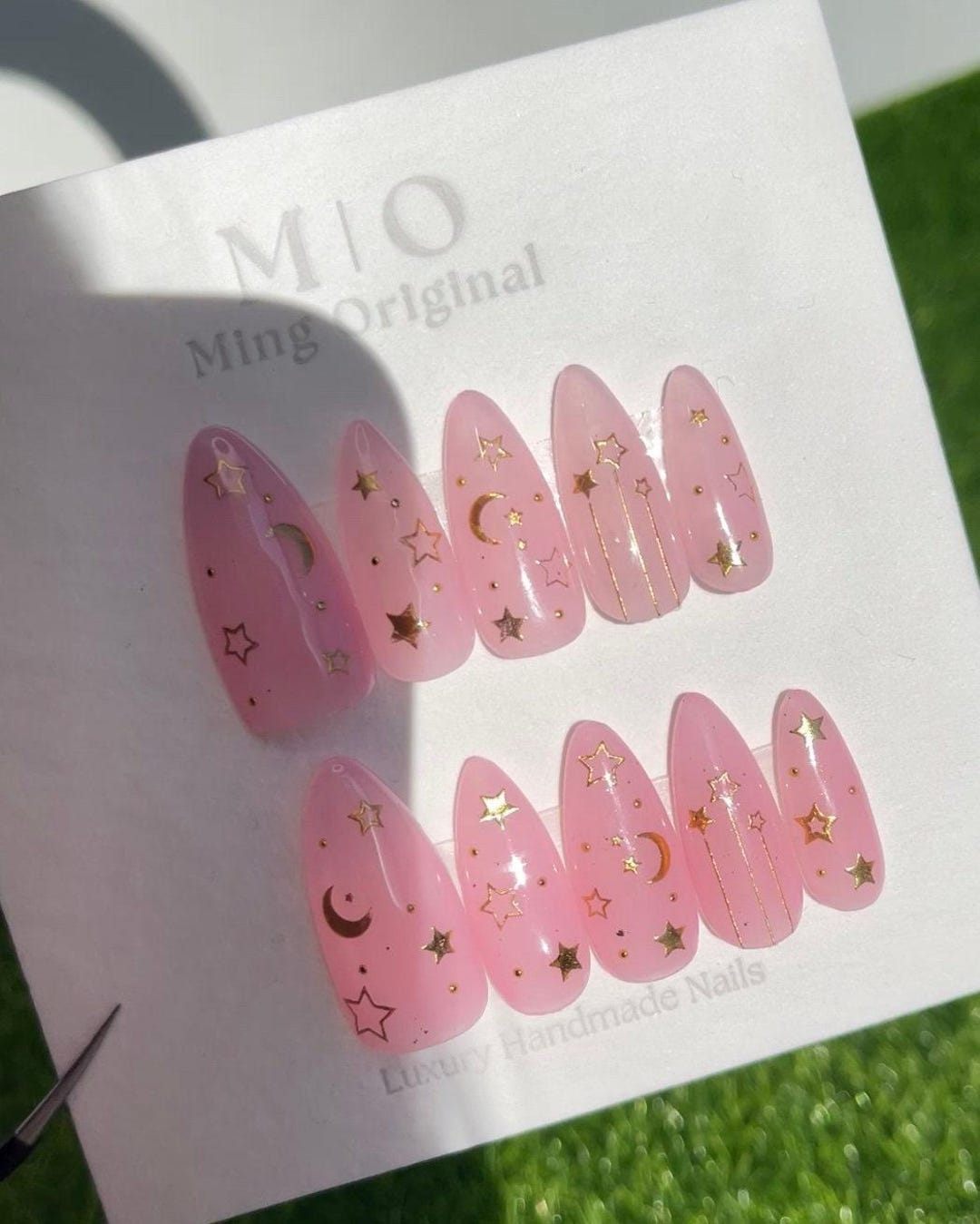 Reusable Pink Sailor Moon Acrylic & Press on Nail, Premium Hand Paint ...