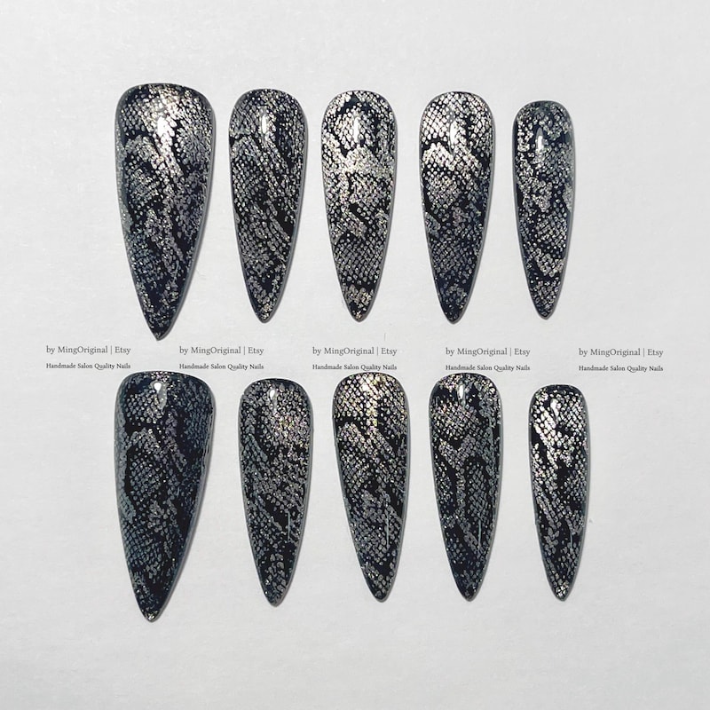 Gothic Snake Nails - Etsy