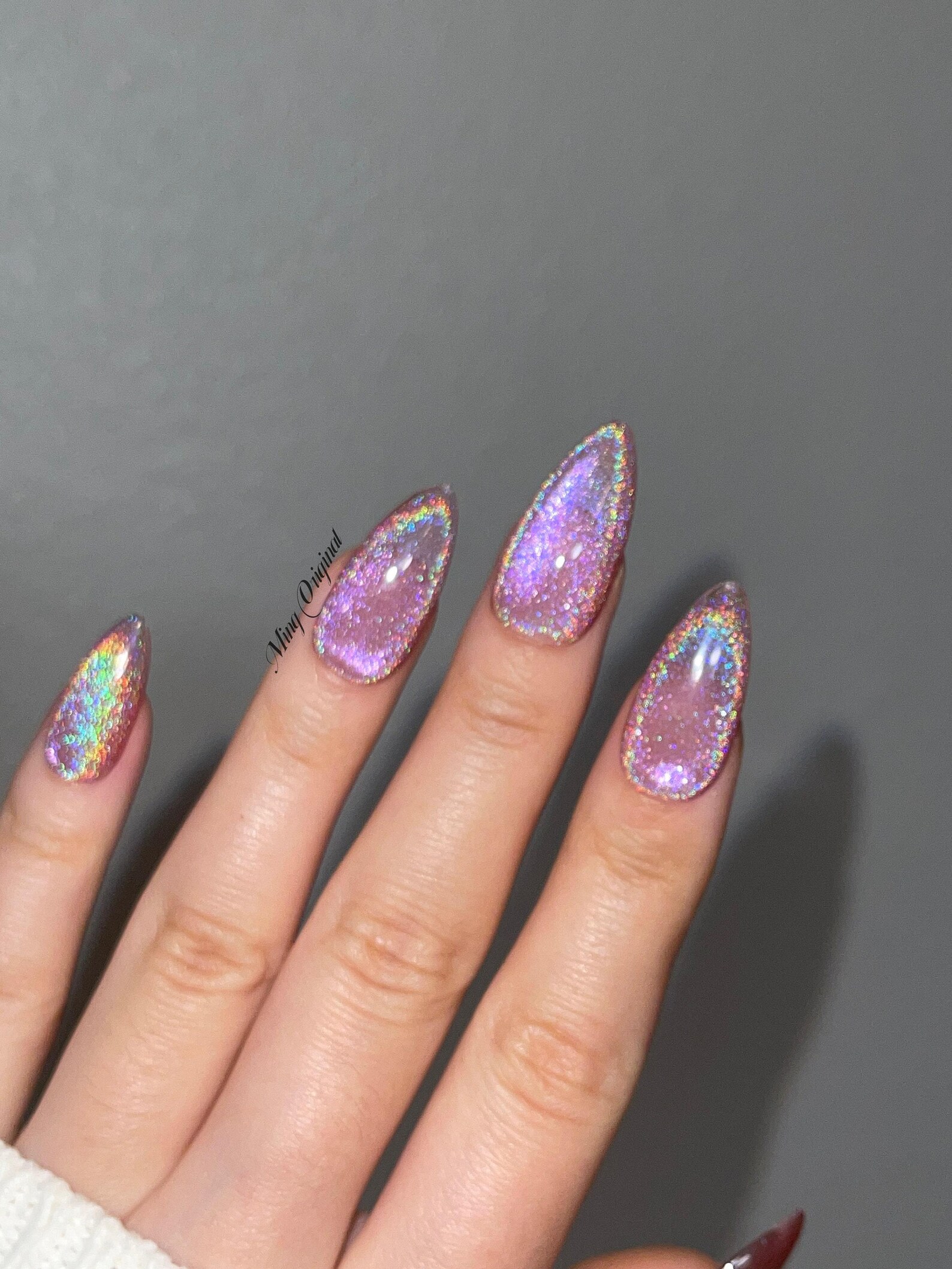 Pink Rainbow Cat Eye Holographic Magnetic Cotton Candy, Translucent ...