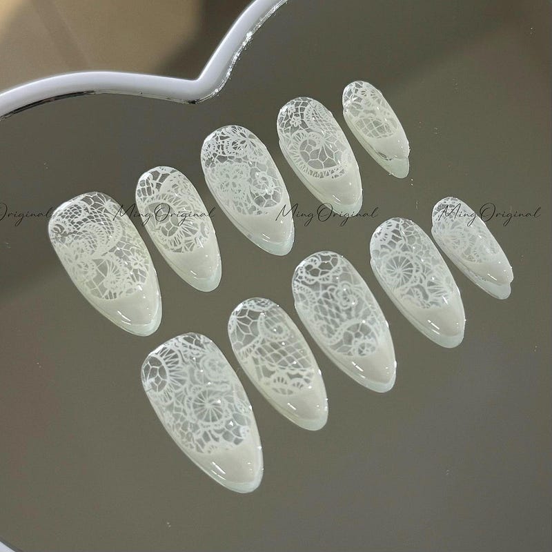 French Nails Flowers - Etsy