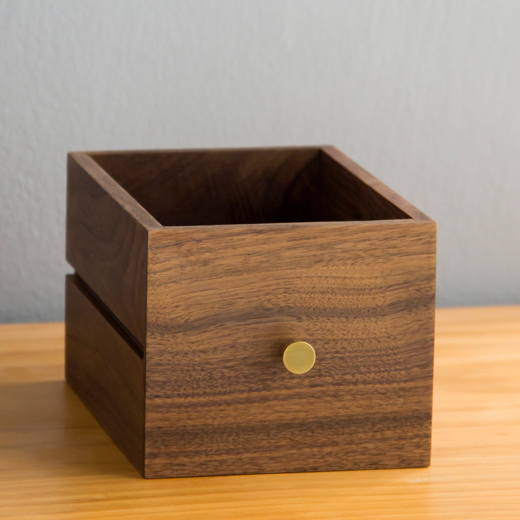 Black Walnut Desk Storage Cabinet/ Soild Wood Cabinet/ Wooden Storage ...