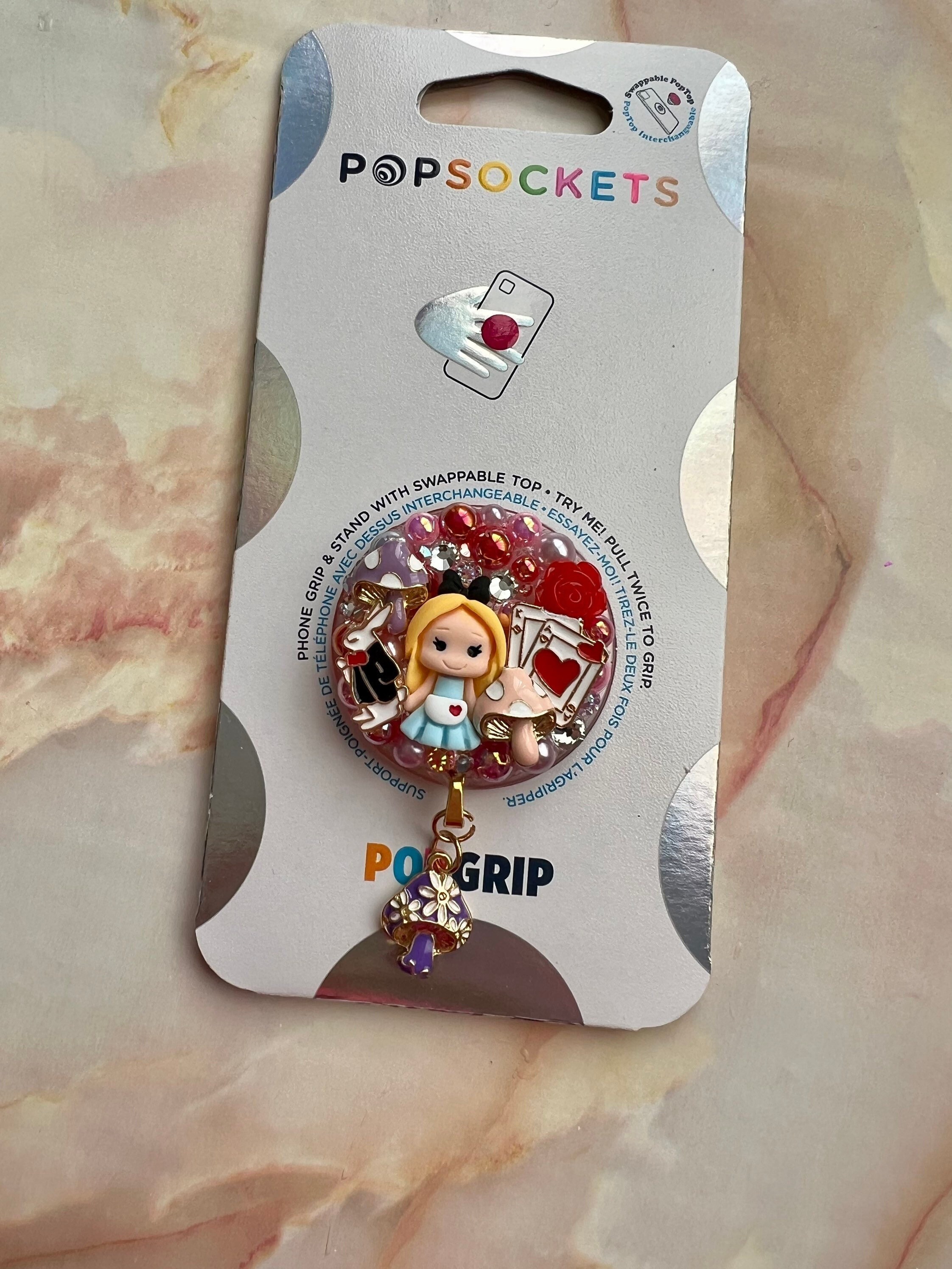 Alice in Wonderland 3D Swappable Bling Phone Grip Handmade - Etsy