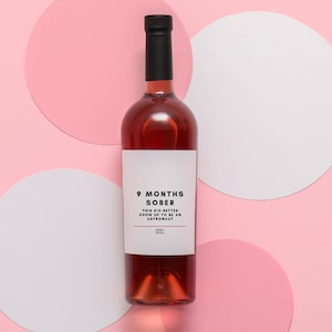 Baby Announcement, Expectant Mother, Funny Wine Label, Baby Shower Wine ...