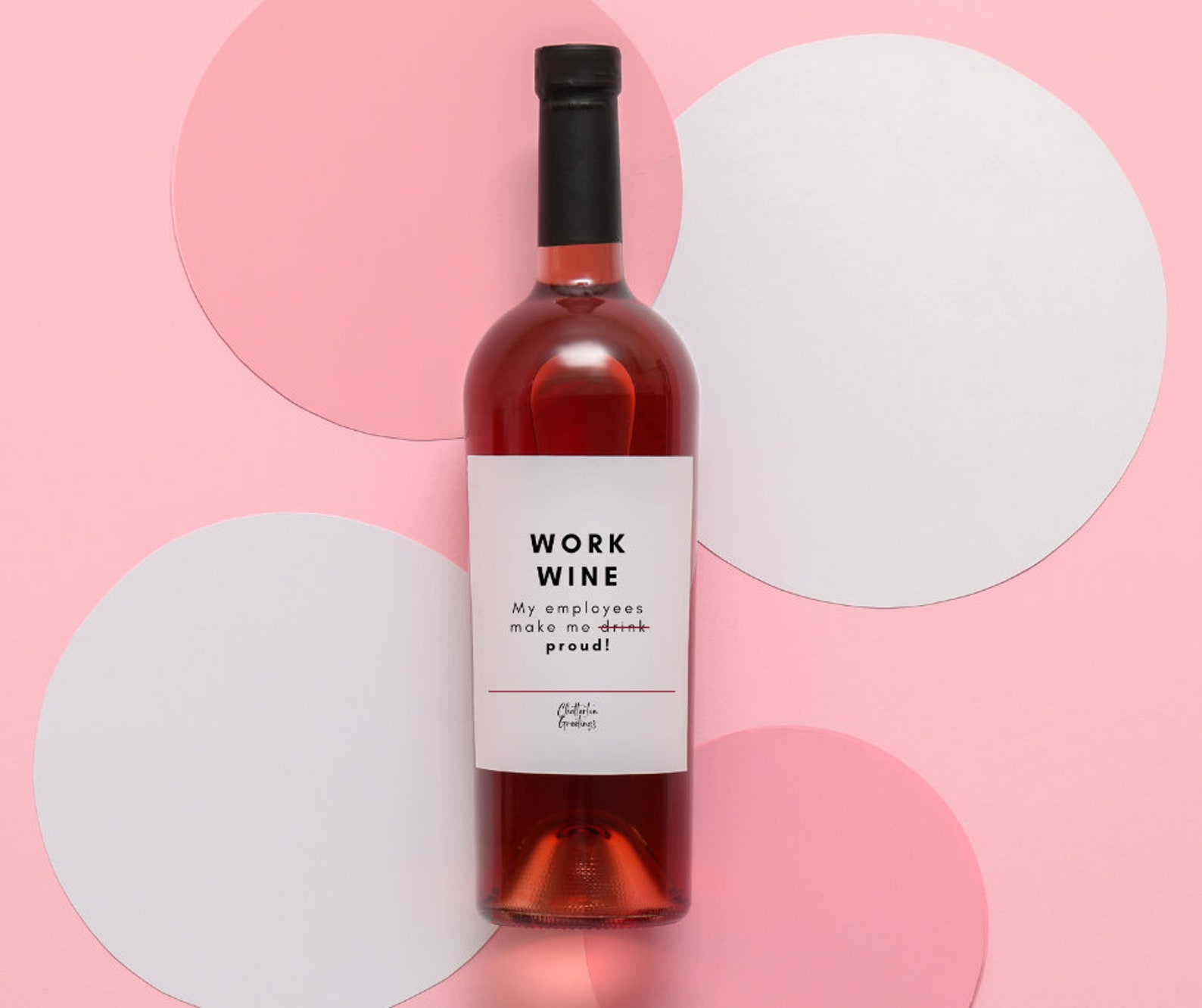 Funny Wine Label for Coworkers. A Custom Gift Bottle Label for ...