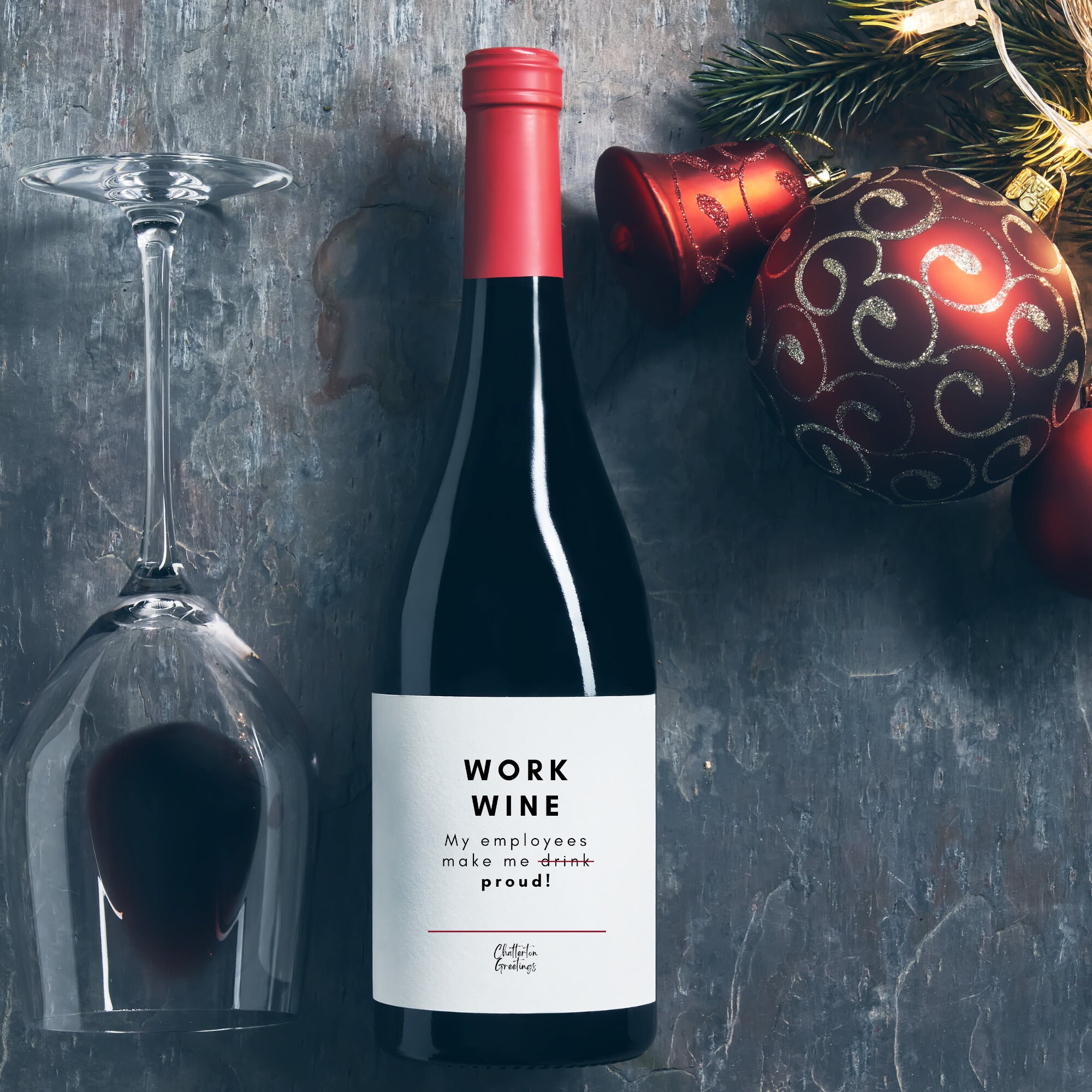 Funny Wine Label for Coworkers. A Custom Gift Bottle Label for - Etsy