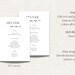 Simple Classic Wedding Menu, INSTANT Download, Printable Design, 5x7 ...