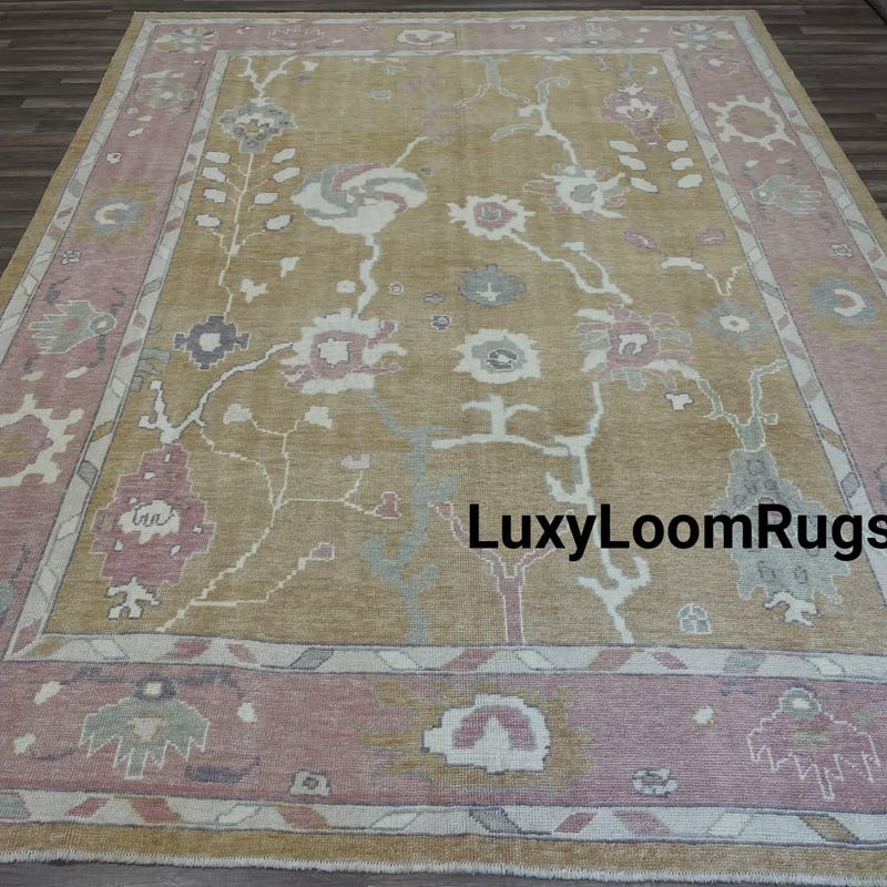 9x12 Mustard Pink Rug - Etsy