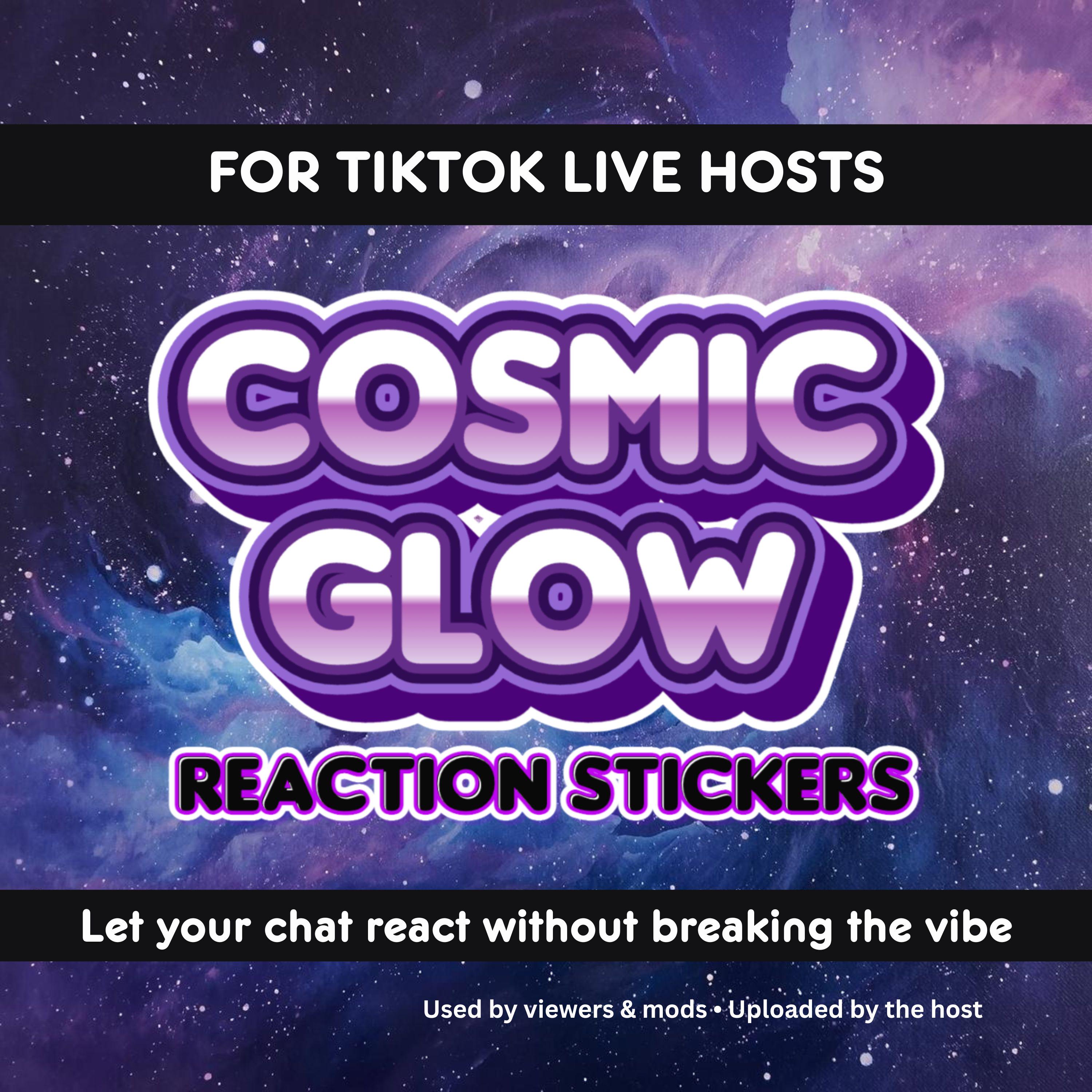 Tiktok Live Stickers – Cosmic Glow Reaction Stickers for Calm Chats - Etsy