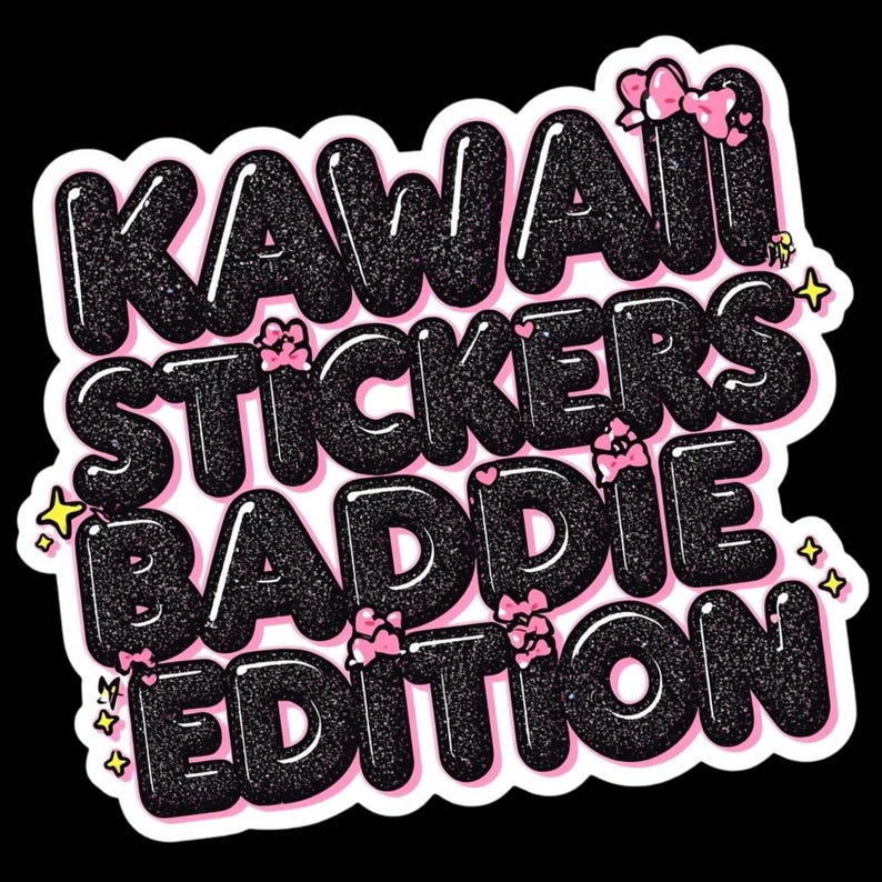 Kawaii Baddie Tiktok Live Fan Club Stickers | Pink Goth Chat Engagement ...