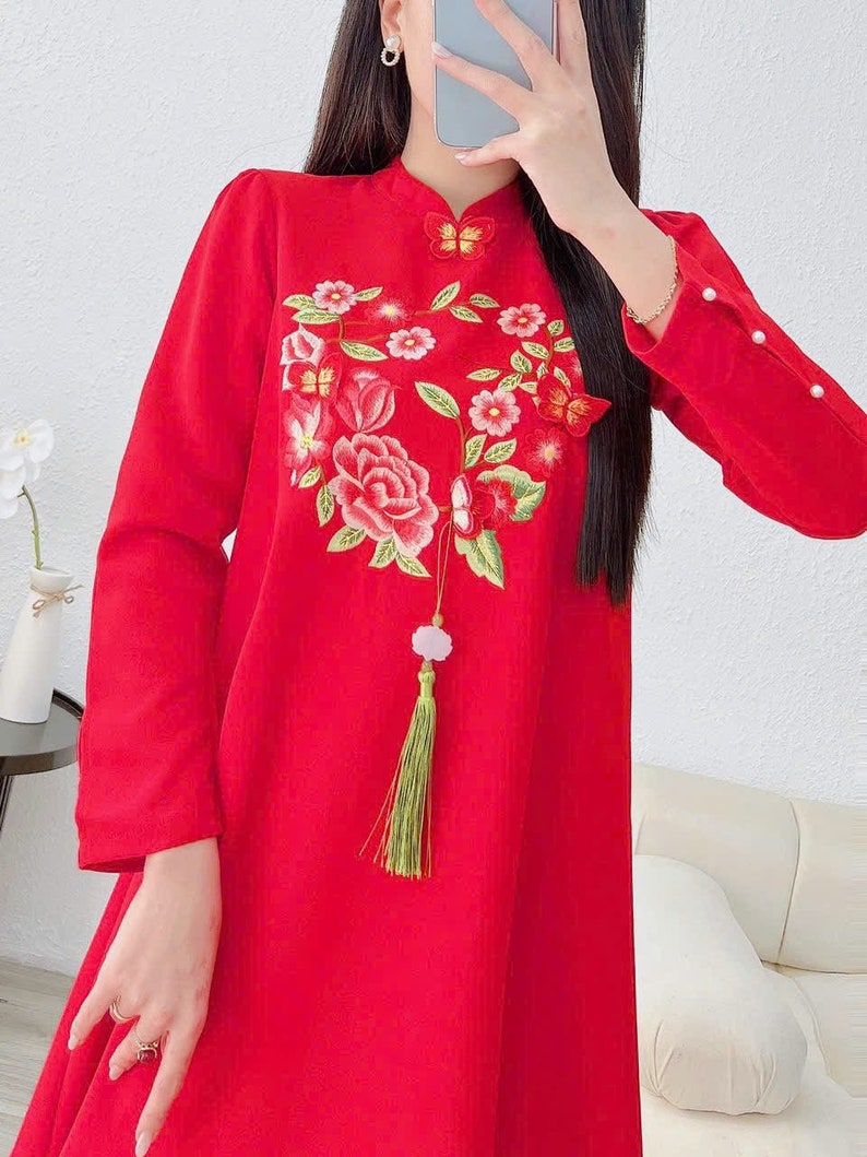 Ao Dai A-line Dress - Etsy
