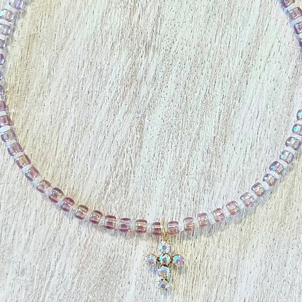 Colorful Choker Necklace, Colorful Bead Necklace, Colorful Bead Choker ...