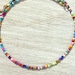 Colorful Choker Necklace, Colorful Bead Necklace, Colorful Bead Choker ...