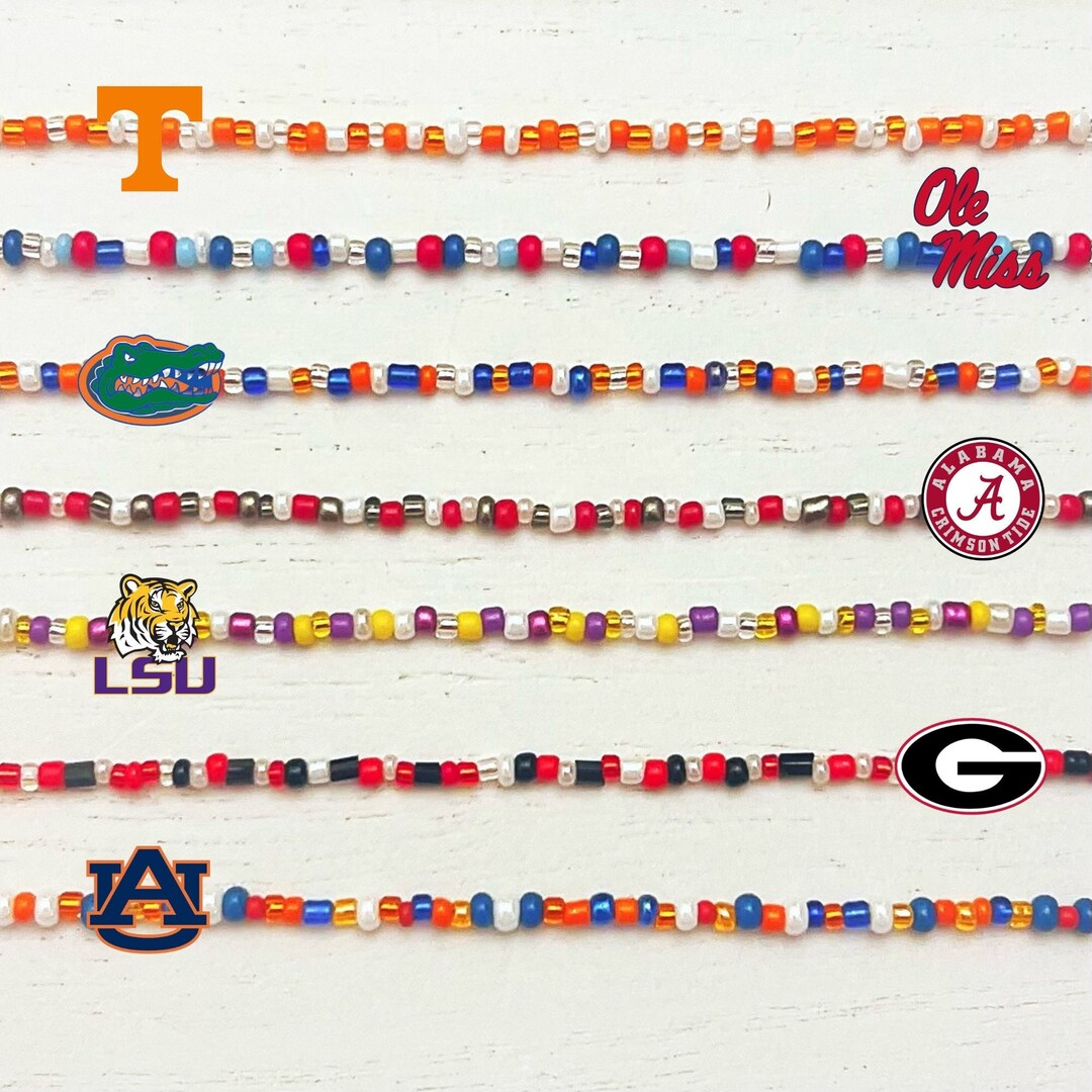 College Game Day Choker Necklace, Game Day Choker, Game Day Bead ...