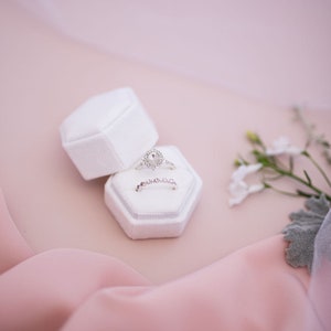 Velvet Ring Box White | Wedding Ring Box | Jewellery Box - Etsy