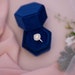 Velvet Ring Box Deep Blue | Wedding Ring Box | Jewellery Box - Etsy