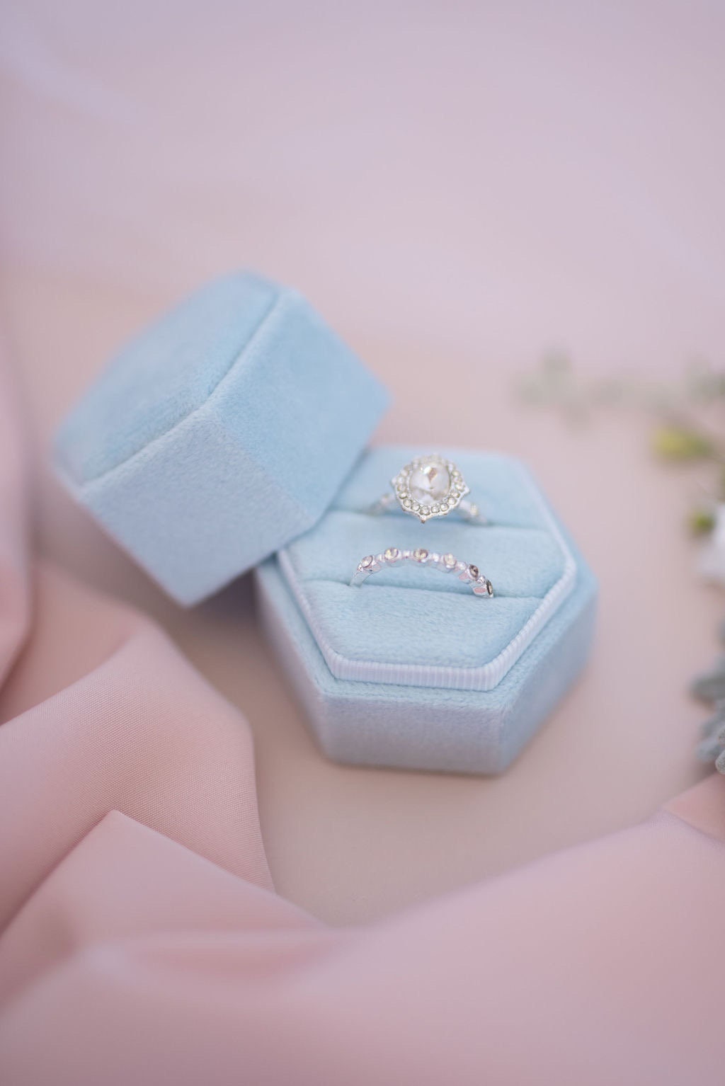 Velvet Ring Box Sky Blue Wedding Ring Box Jewellery Box - Etsy