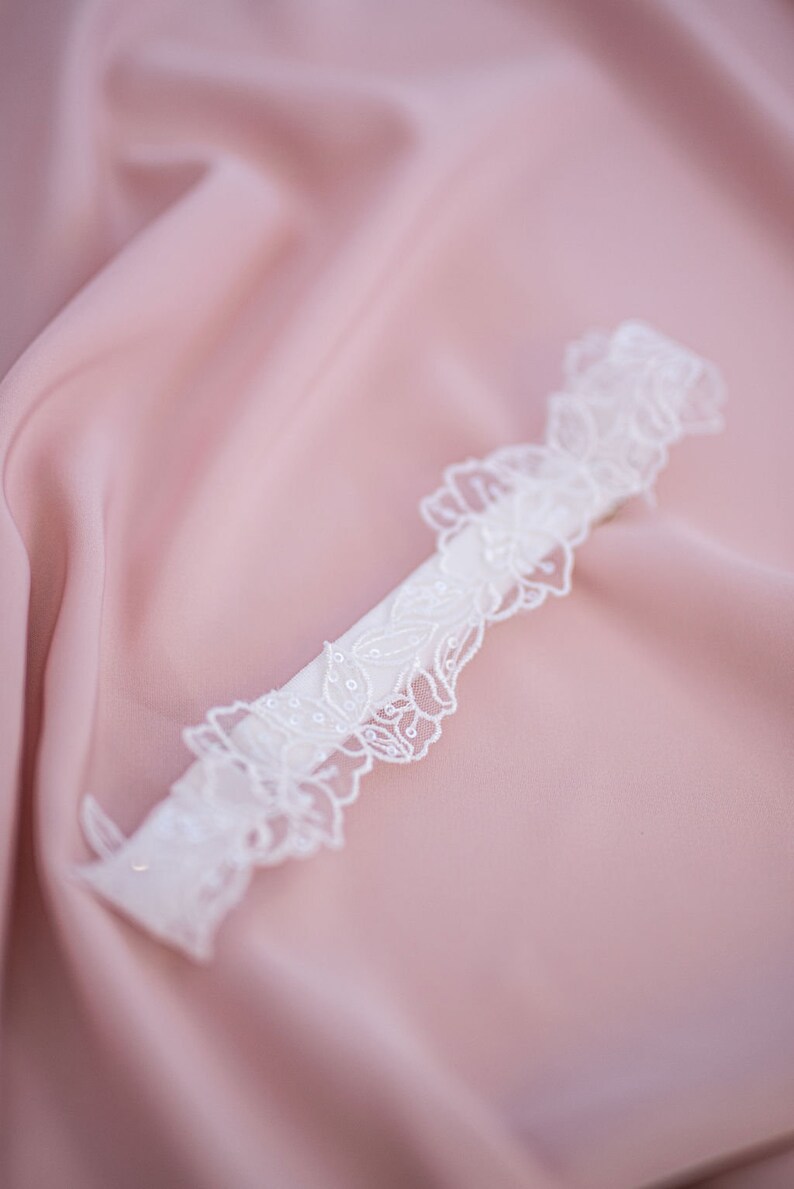 Wedding Garter | Sequin Bridal Garter | Adjustable Garter - Etsy