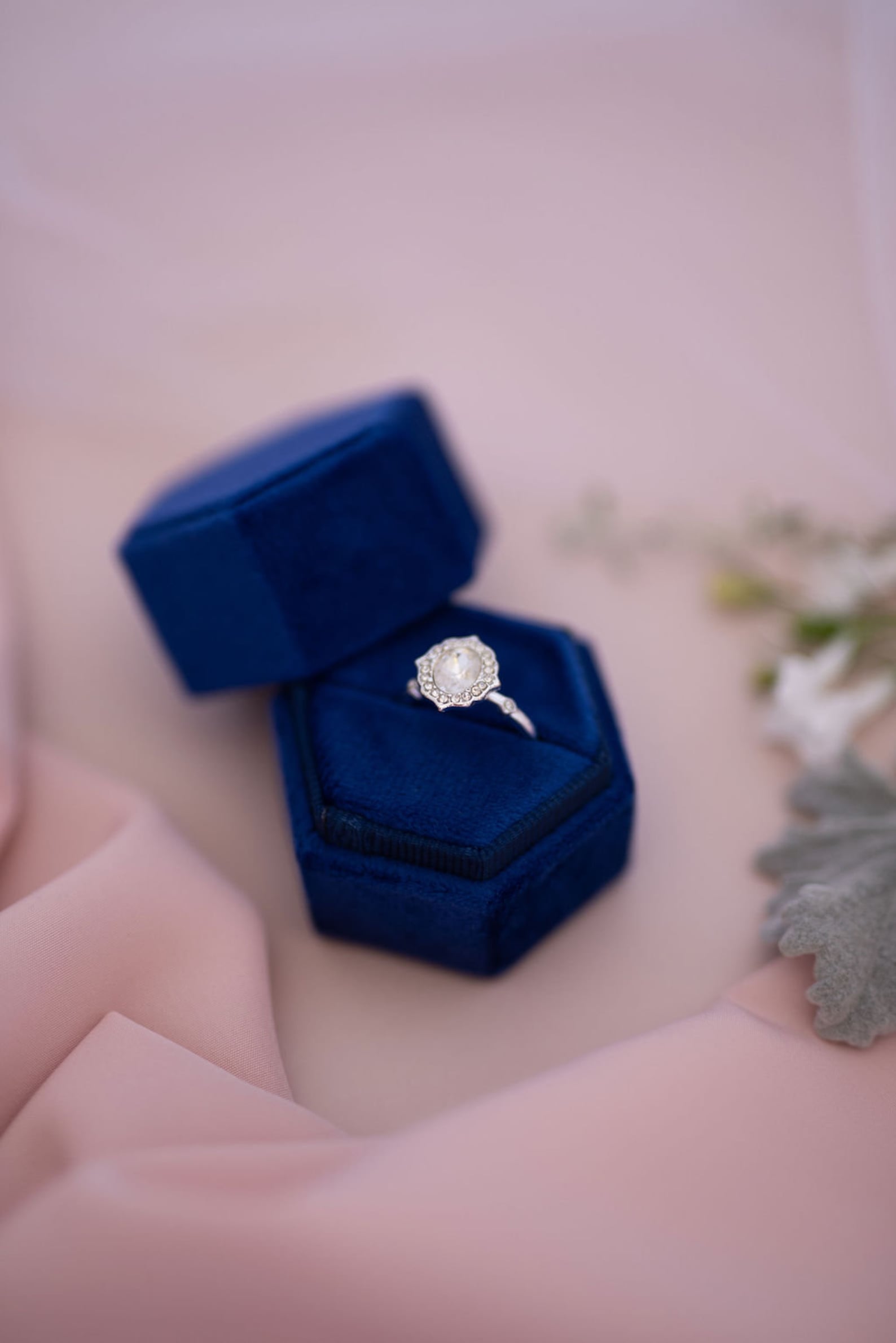 Velvet Ring Box Deep Blue Wedding Ring Box Jewellery Box - Etsy