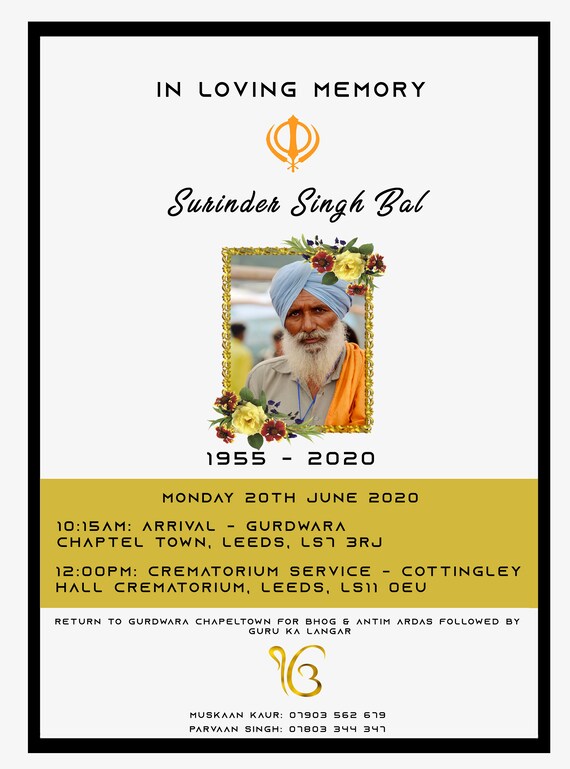 Sikh Funeral Checklist at Jamie Crow blog