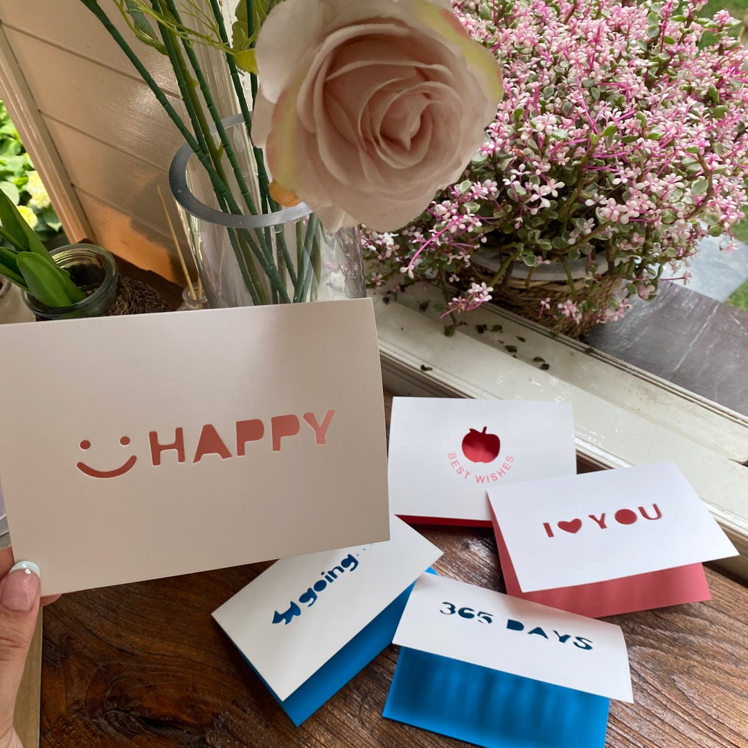 Tiny Folded Heart Cards Mini LOVE NOTES Cards for Handwriting Blank ...