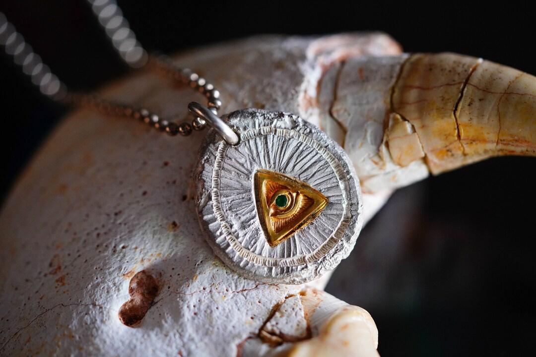 The Eye of Sun Pendant 925 Sterling Silver22ct Gold Gift for Her Gift ...