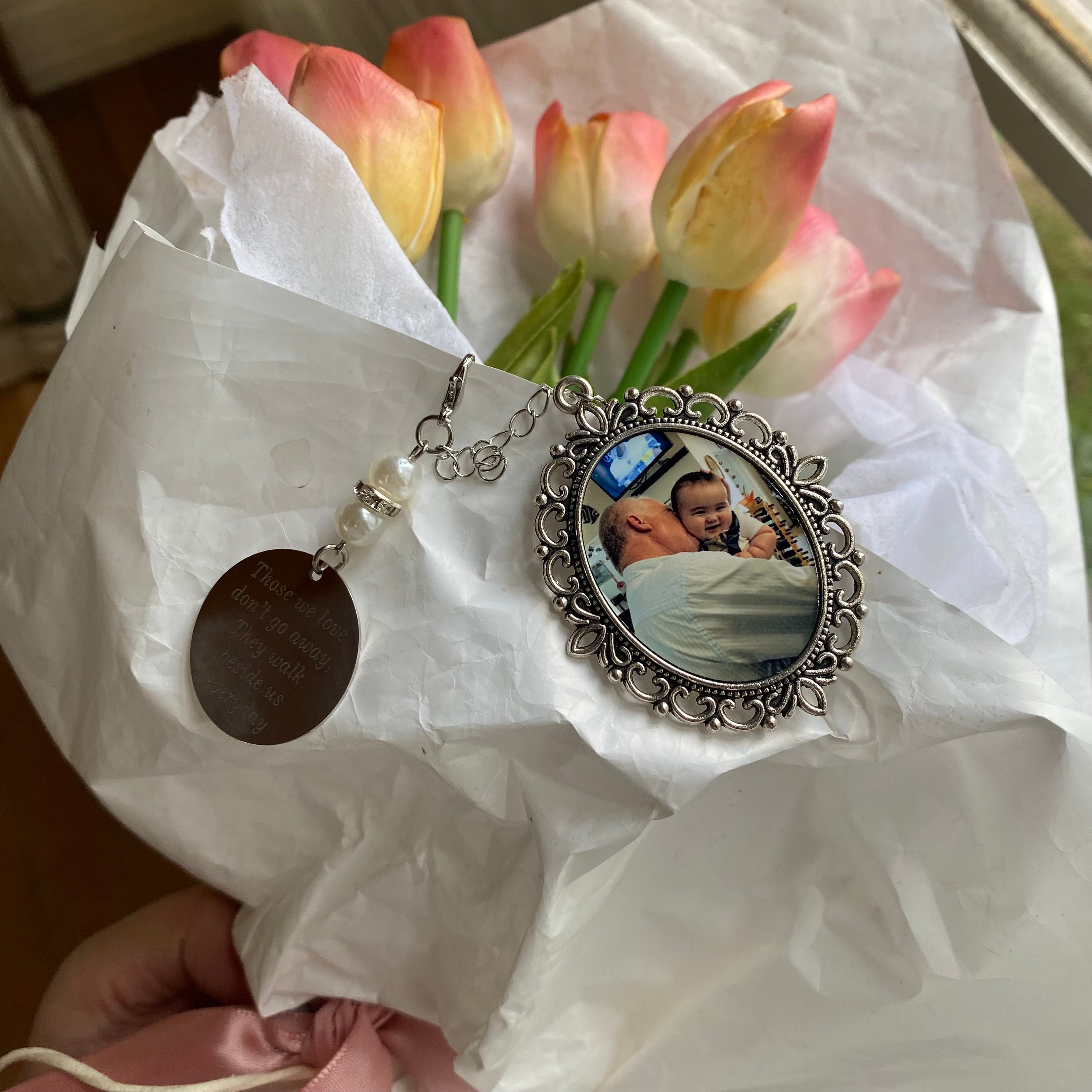 Loss of Loved One Memorial Photo Keychain, Photograph Key Chain ...