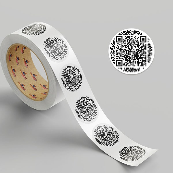Qr Code Label Sticker - Etsy